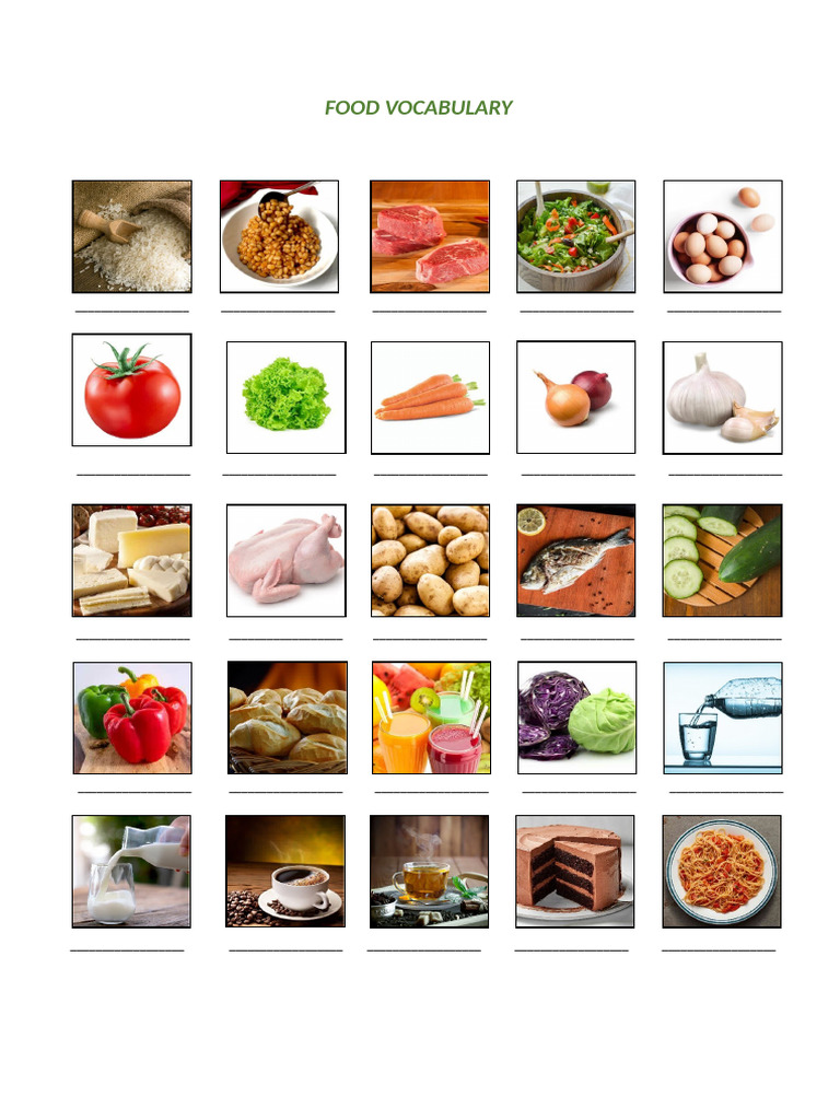 Food Vocabulary | PDF