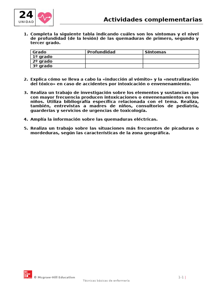 Actividades Complementarias | PDF
