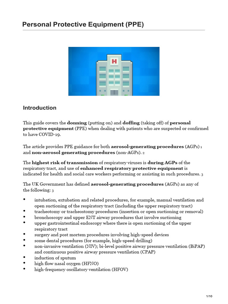 PPE Guidelines for COVID-19 Care | PDF | Personal Protective Equipment