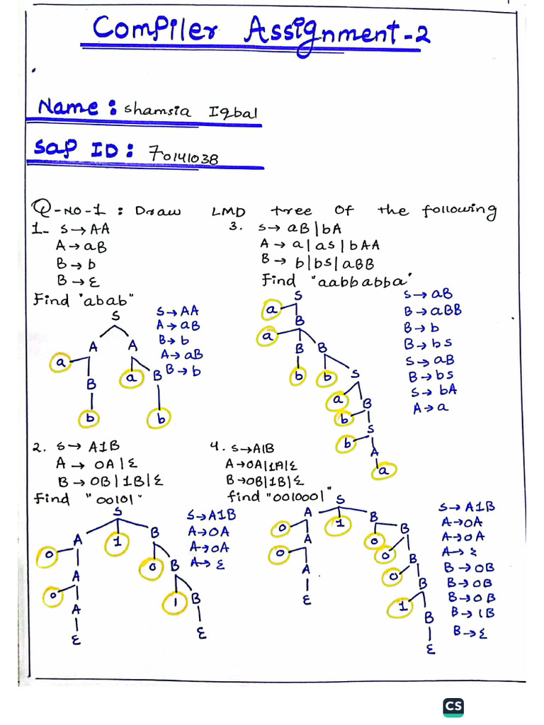 Compiler Assignment 2 | PDF