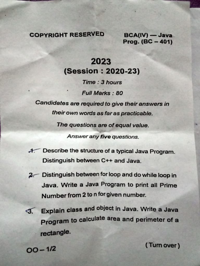 4th sem | PDF | Java (Programming Language) | Area
