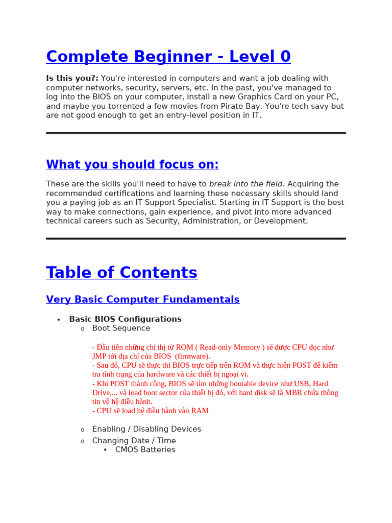 Complete Beginner | PDF | Bios | Computer Network