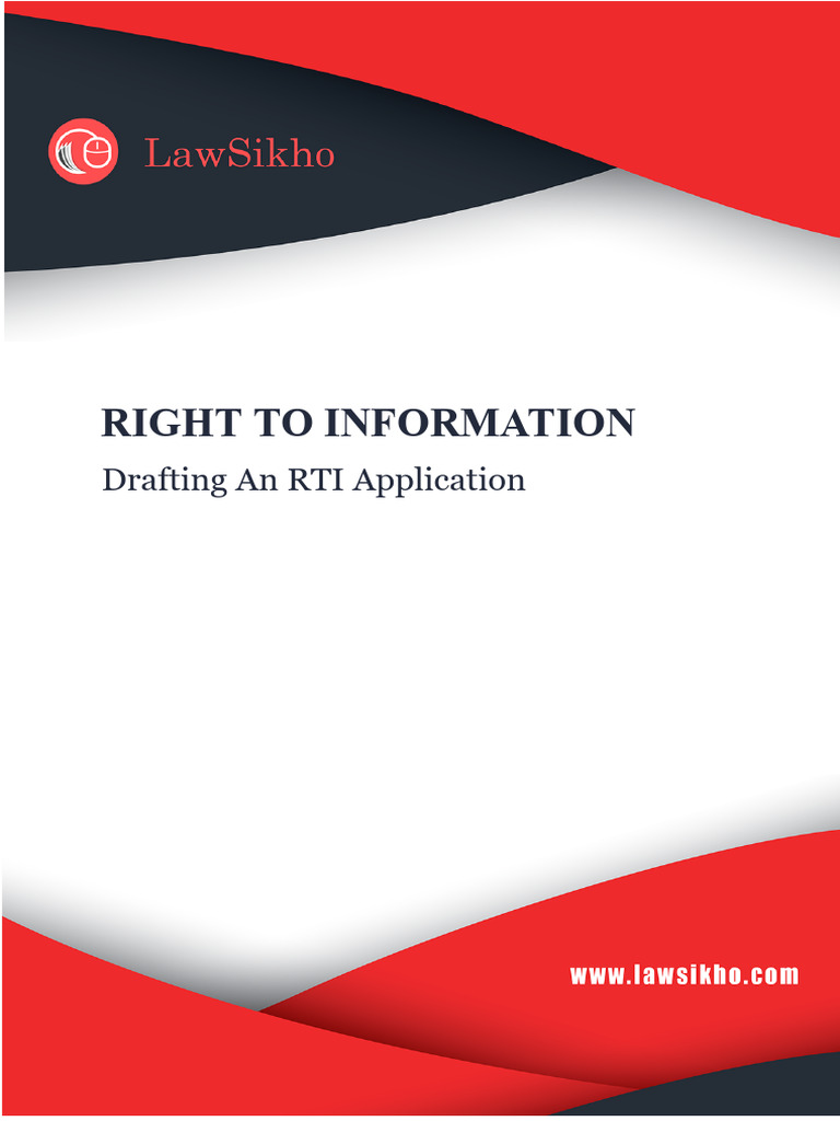 Drafting of RTI Application-1587378866 | PDF