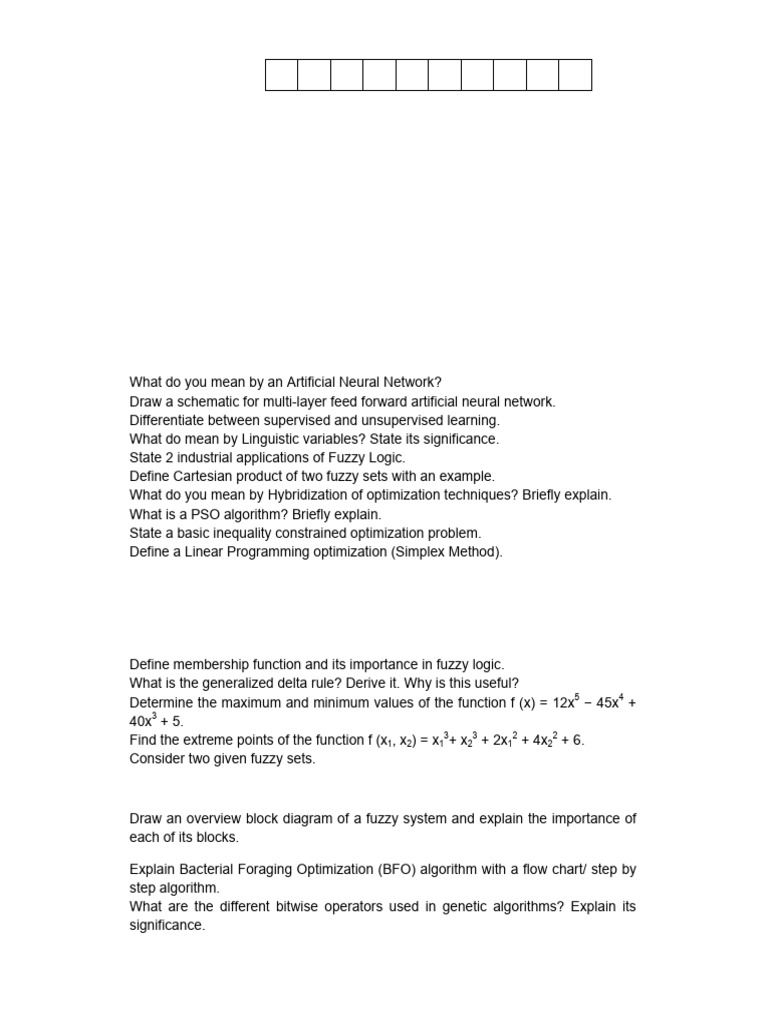 COMPUTATIONAL METHODS AND TECHNIQUES - 1st - 23-24 - ALL - P1PGCC01 - Mtech | PDF | Mathematical ...