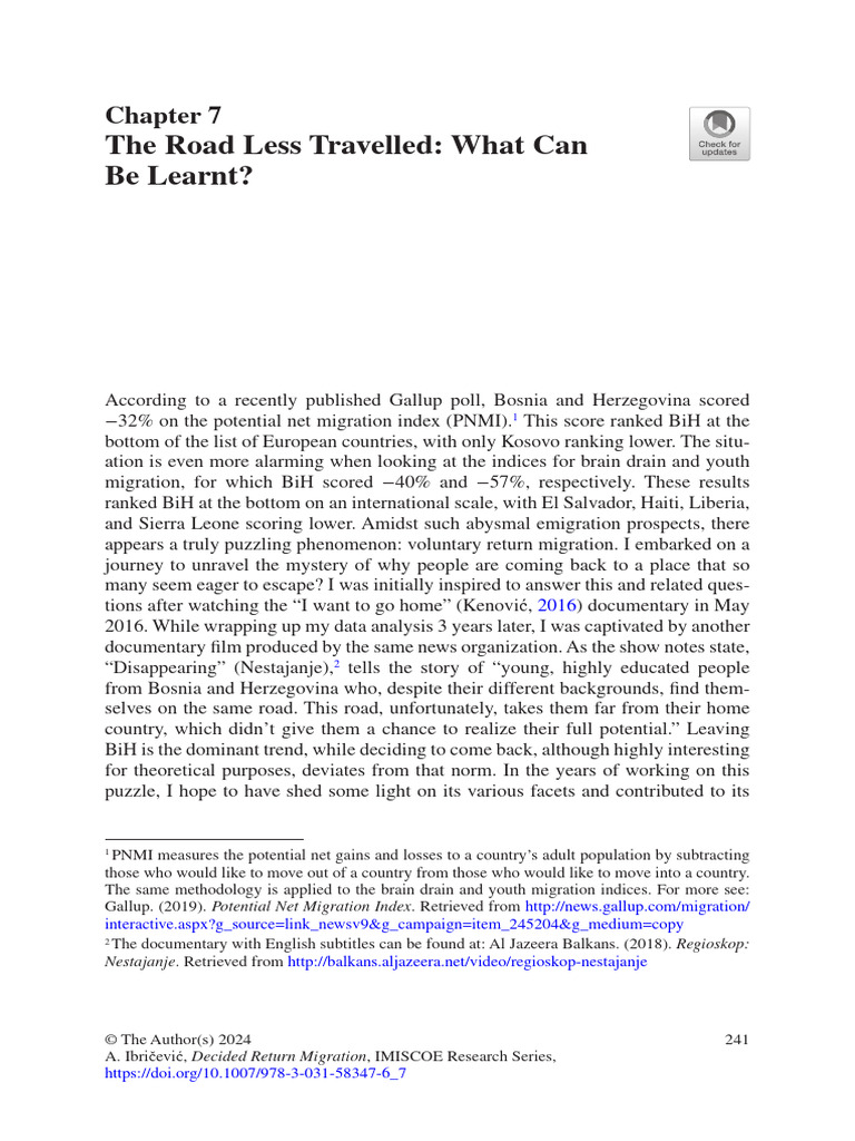 The Road Less Travelled What Can Be Learnt | PDF | Emotions | Labour ...