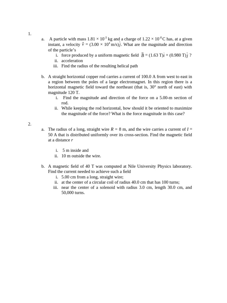 B Field Questions | PDF