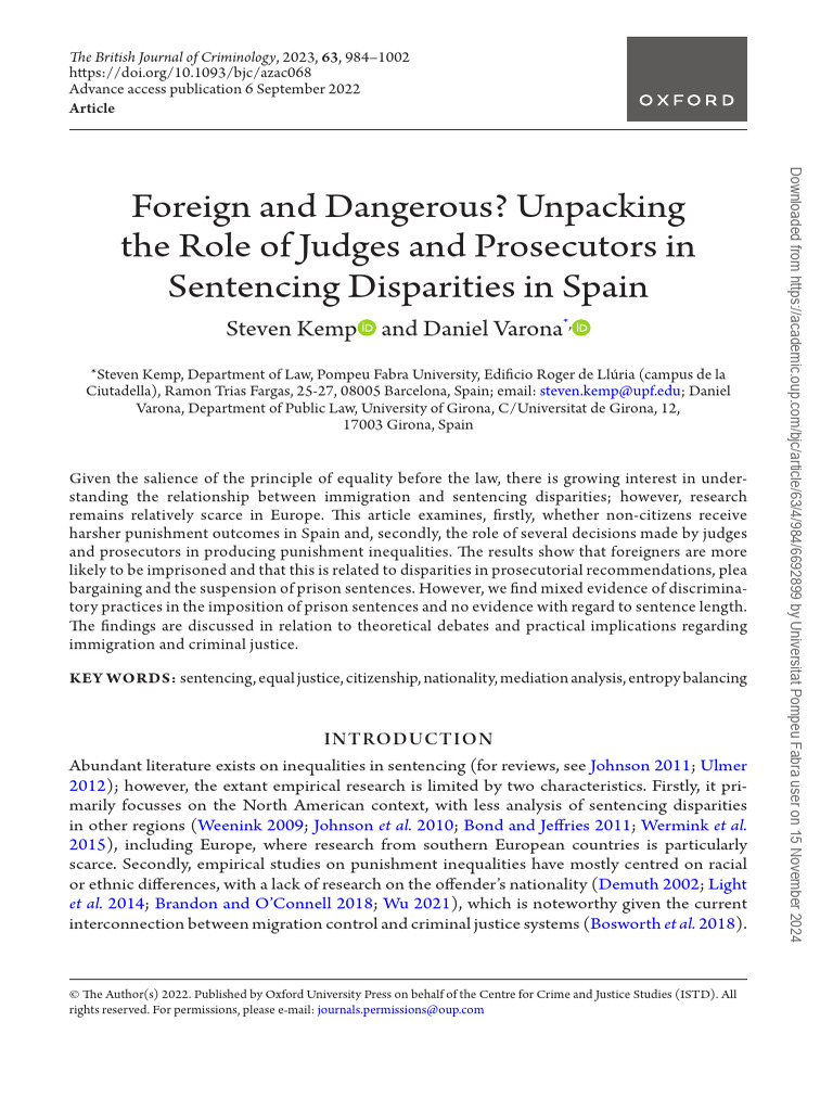 Foreign and Dangerous Kemp | PDF | Plea Bargain | Criminal Record