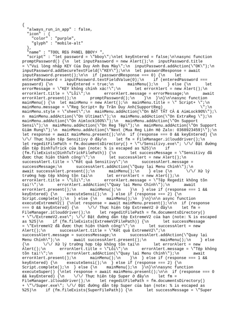 TOOL REG PANEL BBOY .Scriptable | PDF