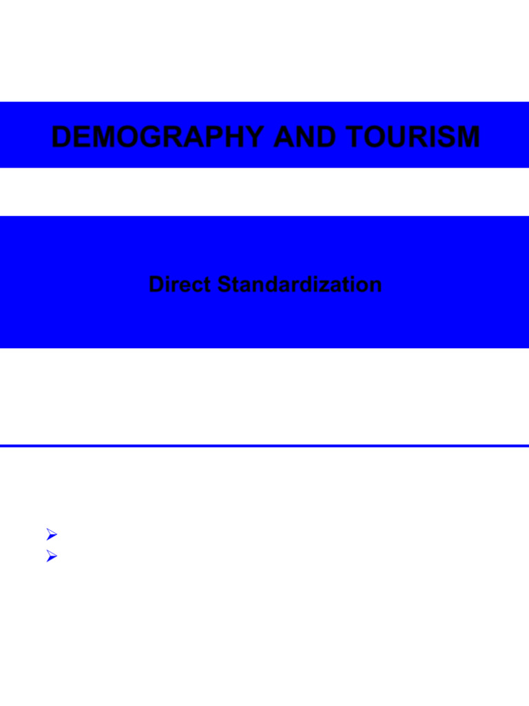 Lecture_Direct Standardization LECT 5-6 | PDF | Demography | Mortality Rate Lecture_Direct Standardization LECT 5-6 | PDF | Demography | Mortality Rate