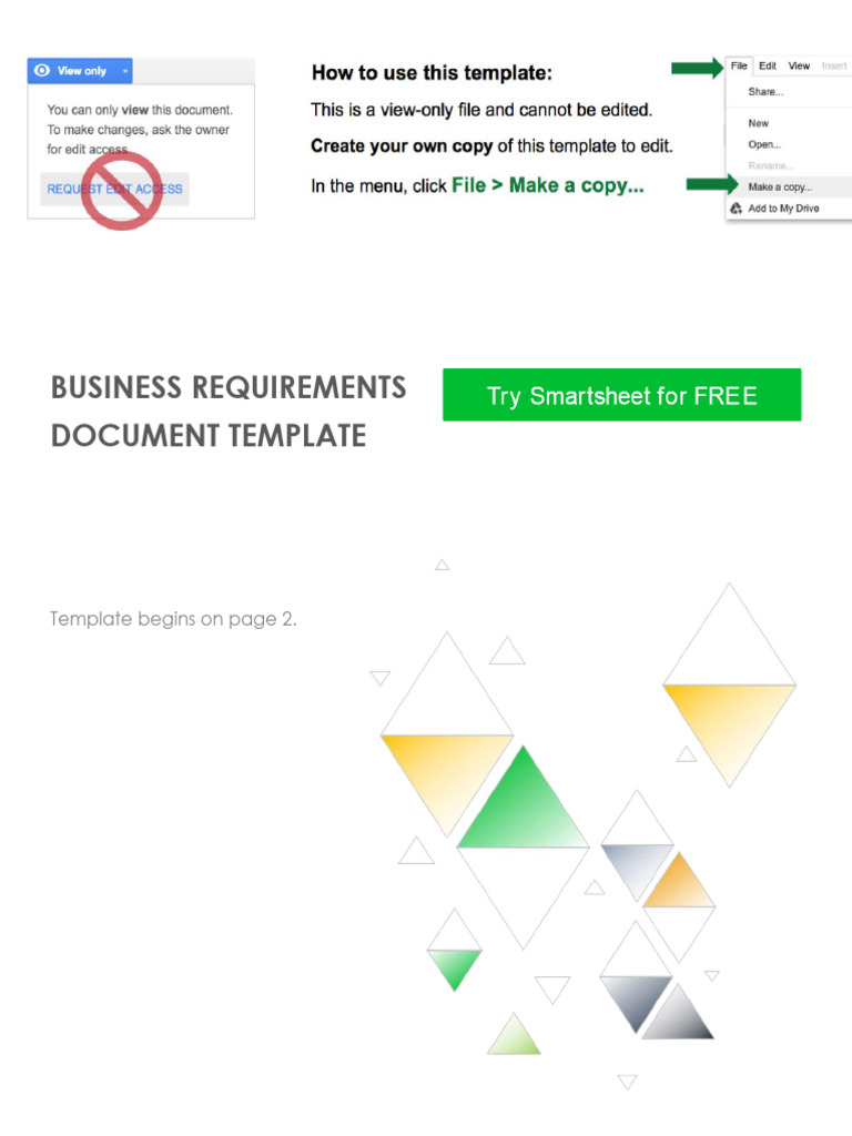 IC Business Requirements Document Template - Google Docs | PDF | Computing
