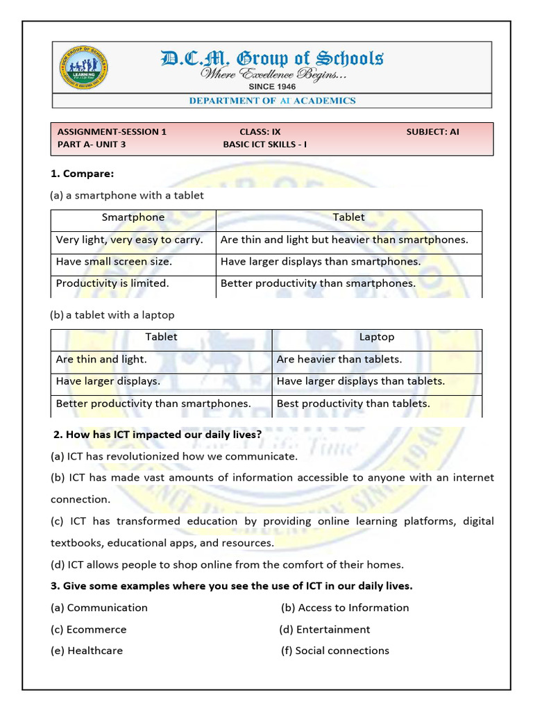 Part A Unit 3 Assignment Session 1 | PDF | Information And ...