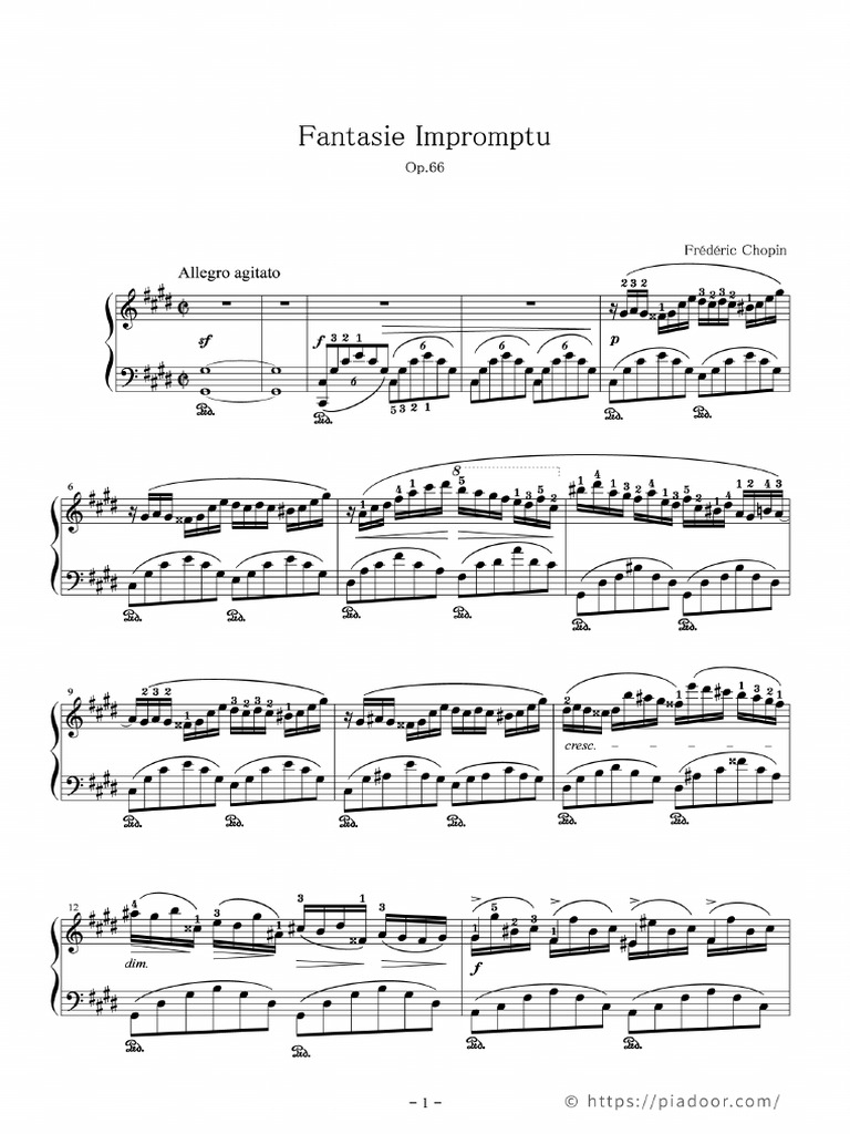 Chopin Fantaisie Impromptu Op.66 Sheet Music | PDF