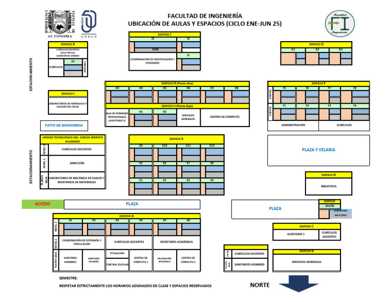 Ubicación de Salones Ene-Jun 2025-1 | PDF | Ajedrez