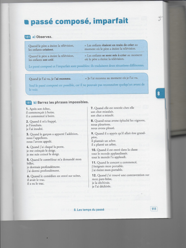 Passe compose_imparfait | PDF