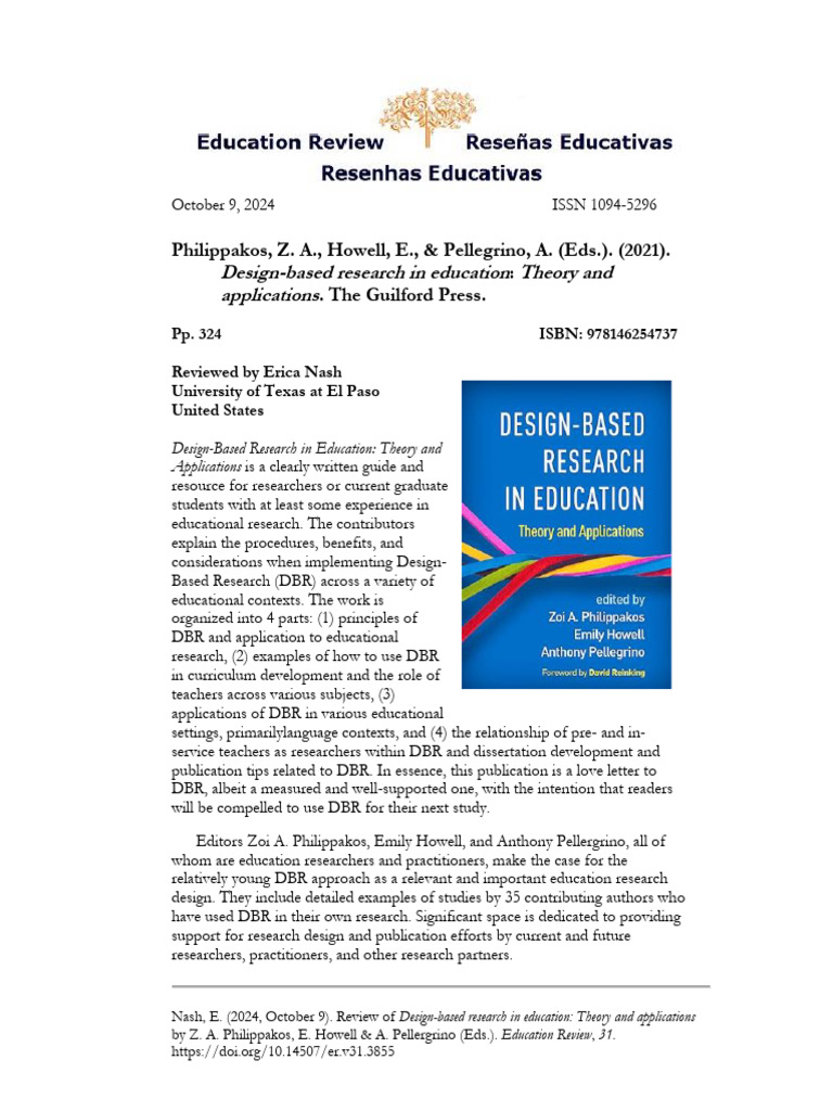 Review of Design-Based Research in Education Theor | PDF | Methodology ...