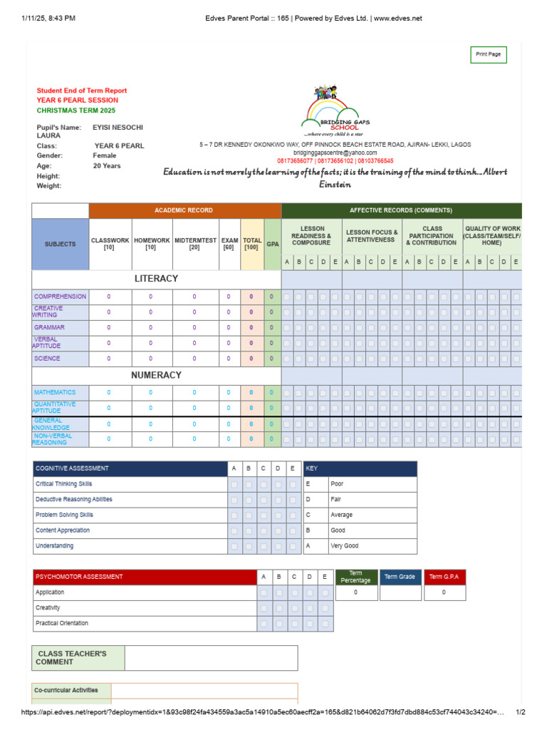 Edves Parent Portal - 165 - Powered by Edves Ltd. | PDF | Cognition ...