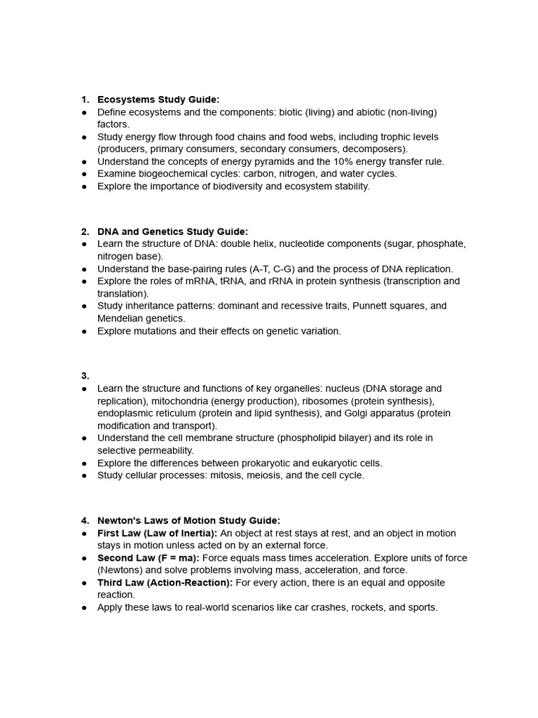 Ecosystems Study Guide_ | PDF | Cell (Biology) | Biosynthesis