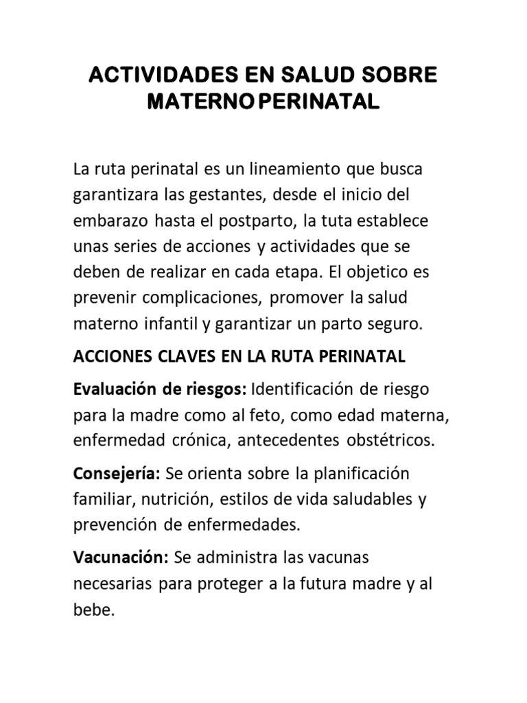 Ruta Materno Perinatal y IVE en Colombia | PDF | Parto | El embarazo