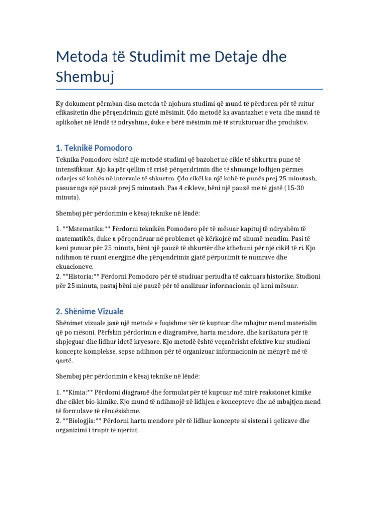 Metoda Studimi Studenti | PDF