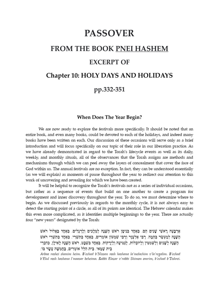 Understanding Passover's Significance | PDF | The Exodus | Passover