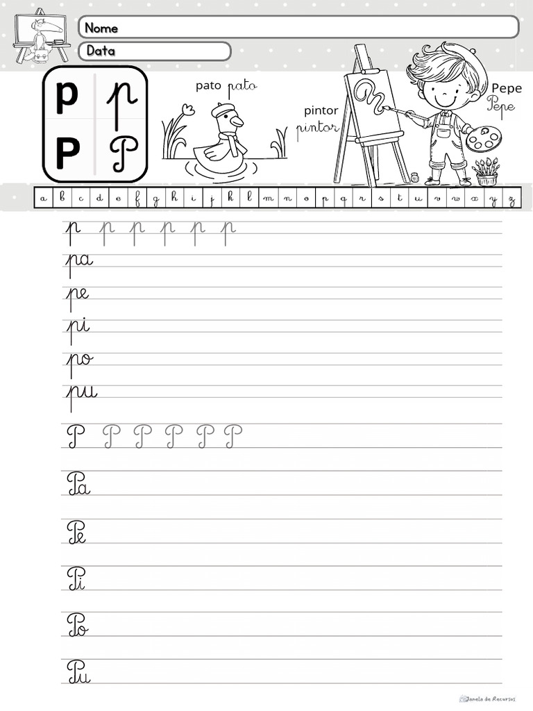 Letra_p_treino_caligrafia | PDF