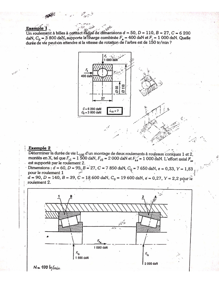 Exemples Roulements | PDF