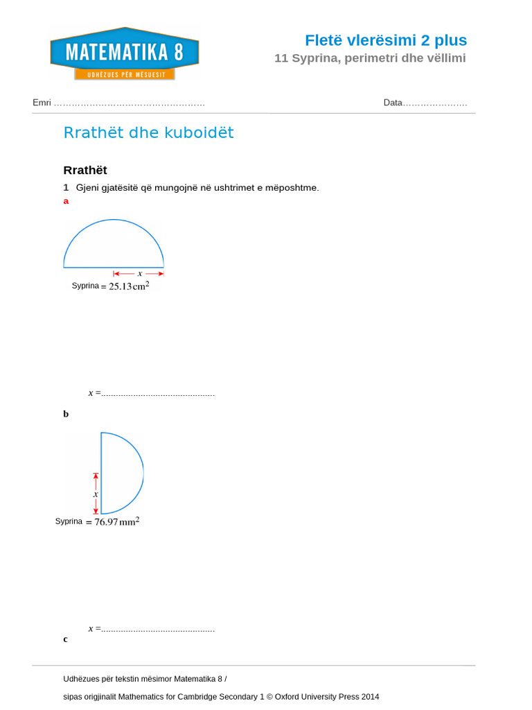 1107 - Flete Vleresimi 2 Plus - Perimetri, Syprina, Vellimi | PDF