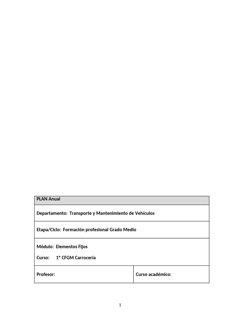 Plan Anual Módulo EFI Genérico | PDF | Soldadura | Construcción