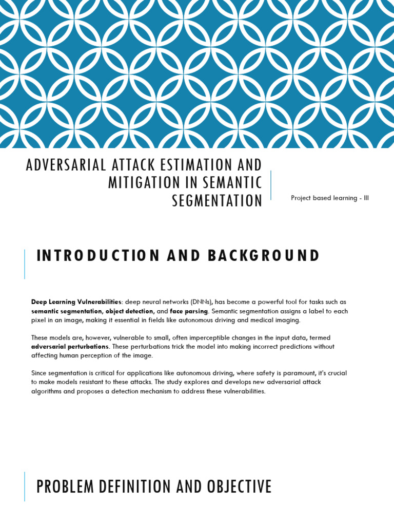 Adversarial Attack Estimation And Mitigation In Semantic Segmentation Pdf Image Segmentation