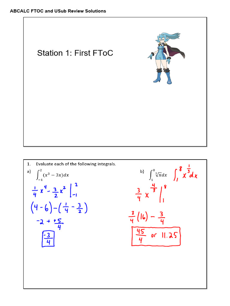 Abcalc Ftoc and Usub Review Solutions | PDF