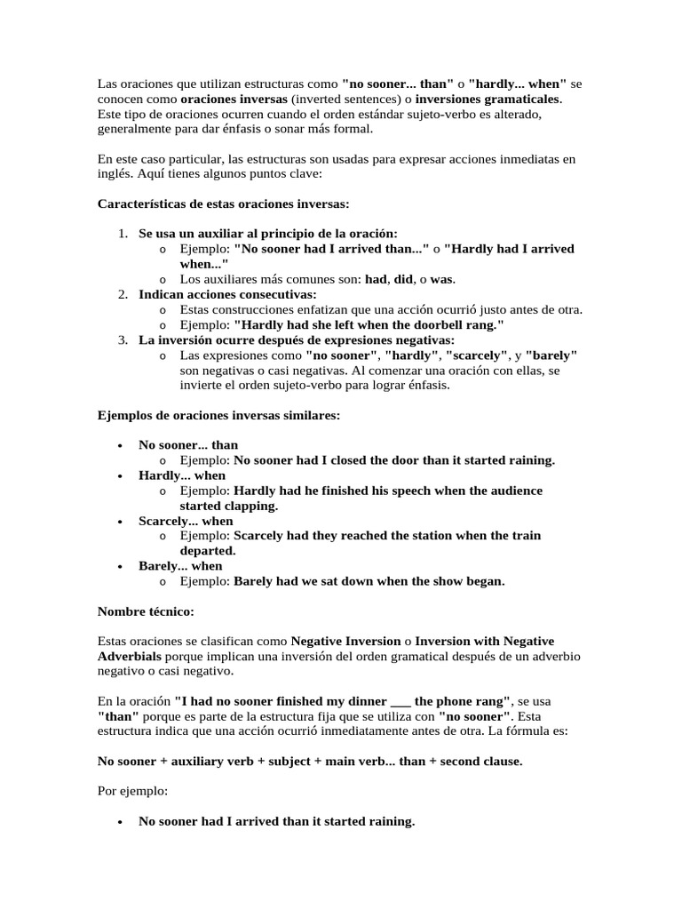 Inverted Sentences c1 | PDF | Lingüística | Gramática