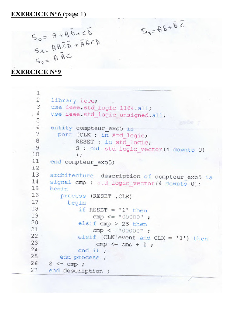 Correction Exercice 1 | PDF