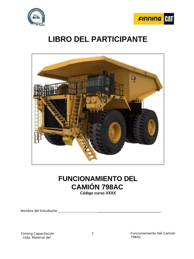 Funcionamiento del Camión 798AC | PDF | Camión | Tecnología de vehículos