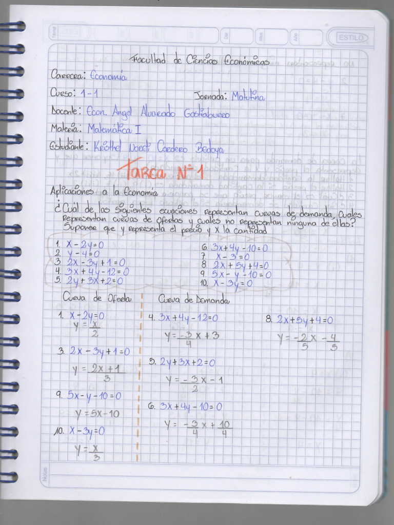 Mat. Tarea 01 (Aplicaciones) - KC | PDF