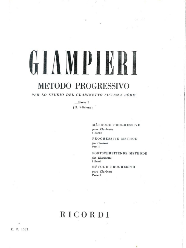 Clarinete - Método Giampieri-Parte1 - TOAZ - INFO | PDF