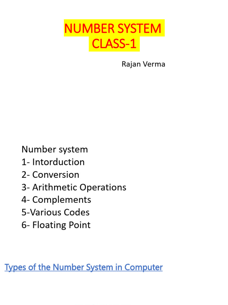 Number System | PDF