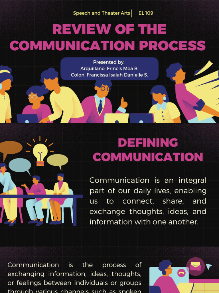 El 109 Communication-Process | PDF | Communication | Nonverbal Communication