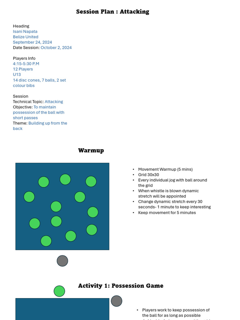 Attacking Plan | PDF | Sports Rules And Regulations | Team Sports