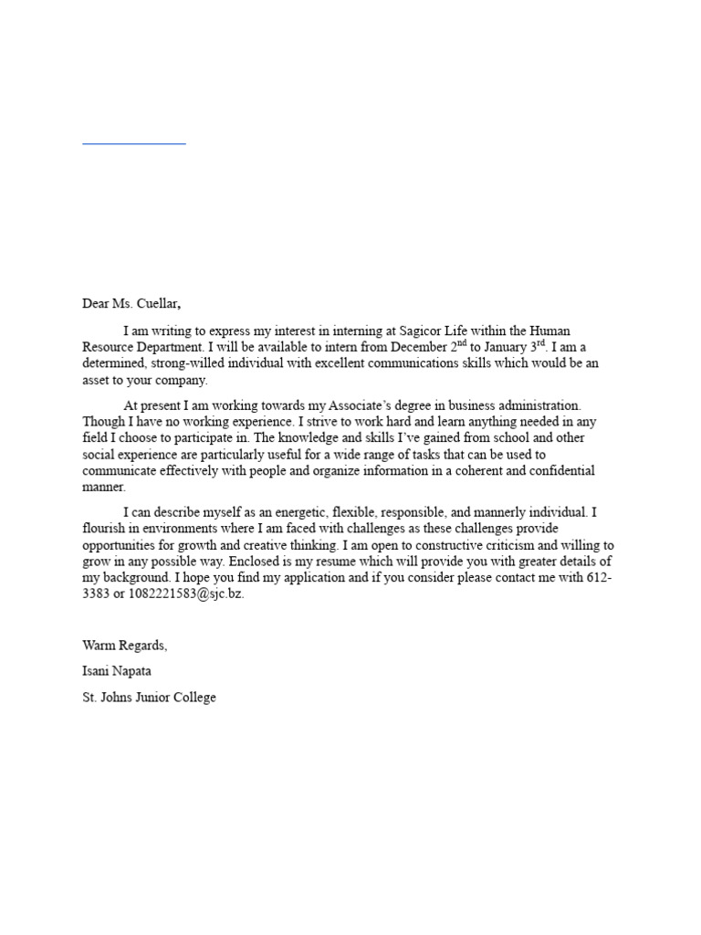 Isani Napata SL Intern | PDF