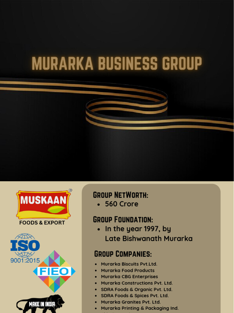 Murarka Group: Foods & Export Overview | PDF | Foods | Brand