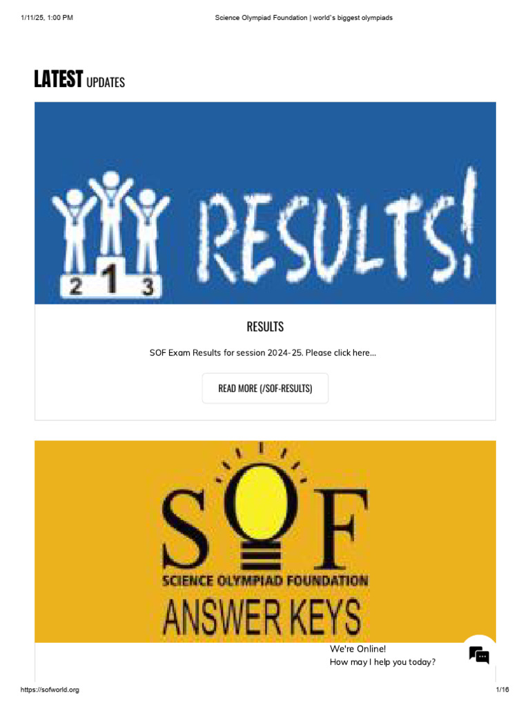 Science Olympiad Foundation _ world`s biggest olympiads | PDF