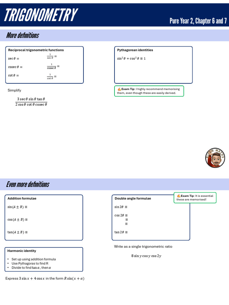 Advanced Trigonometry Guide | PDF | Trigonometric Functions | Trigonometry