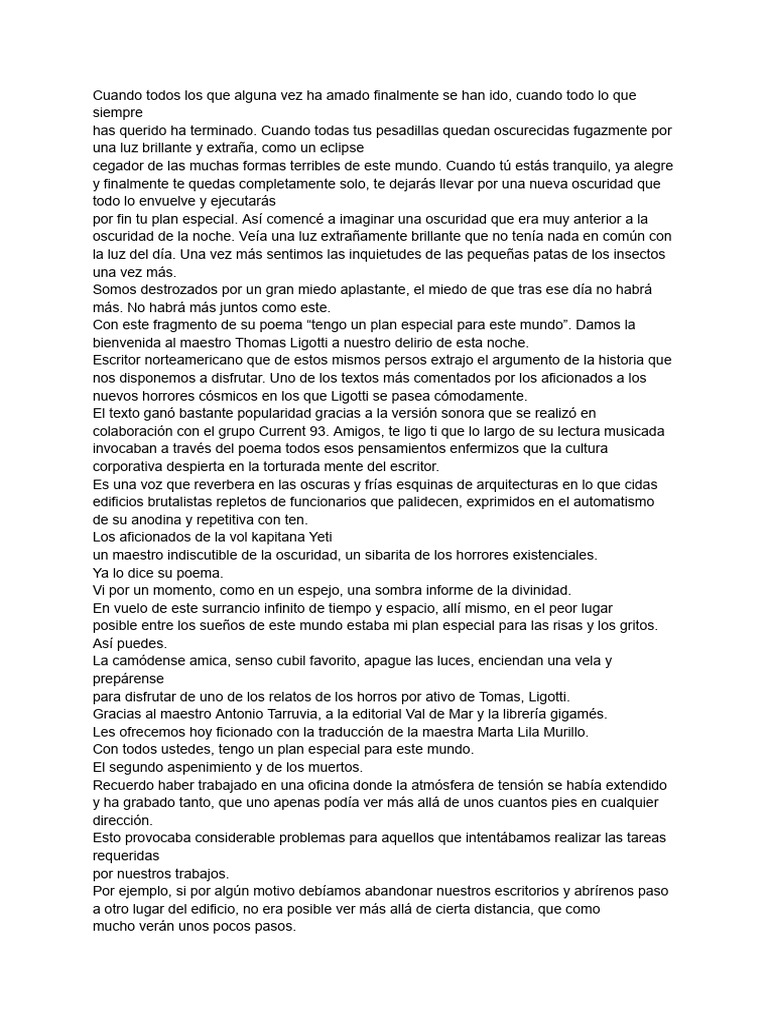Thomas Ligotti | PDF | Business