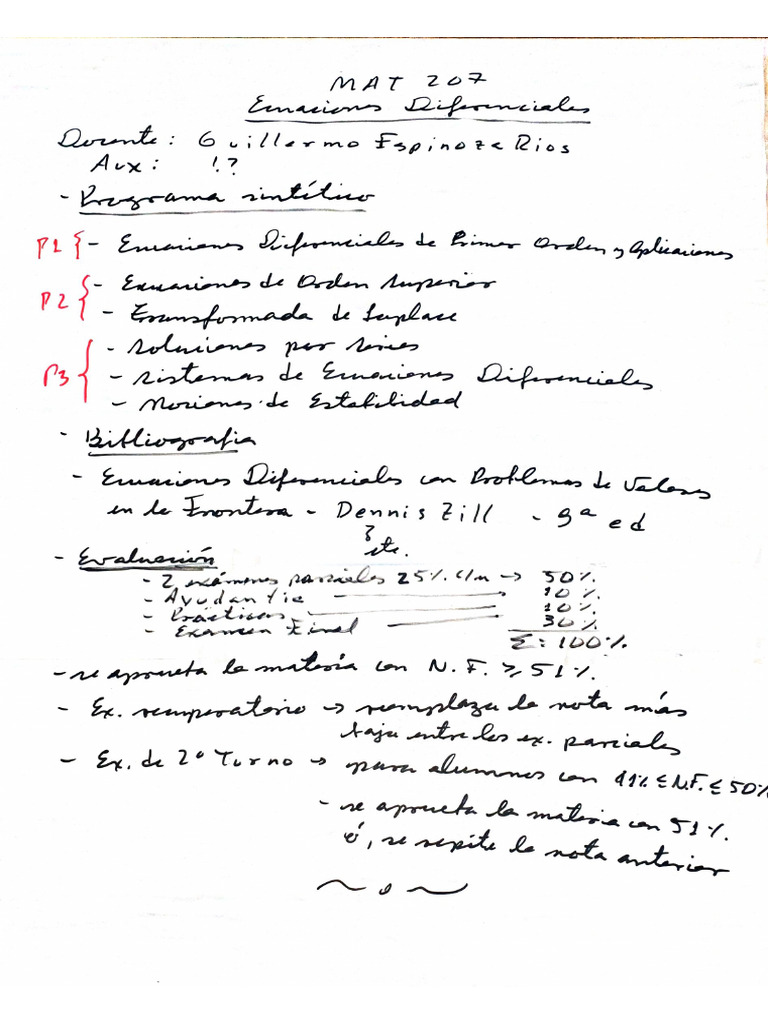 Mat 207 G Clase 1 Introd. | PDF