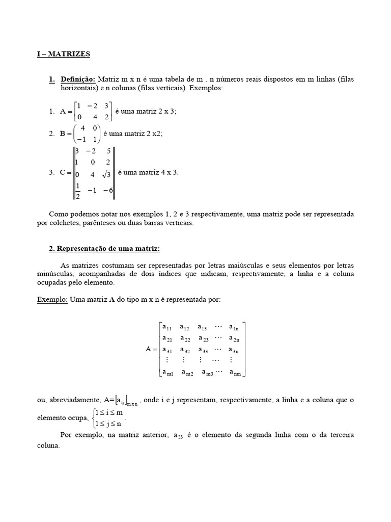 Matrizes_3 | PDF | Matriz (Matemática) | Multiplicação