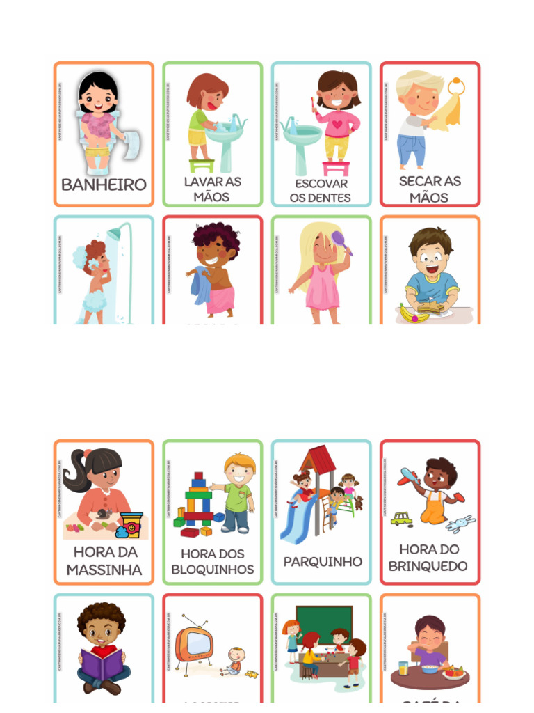 Rotina Escolar Visual | PDF