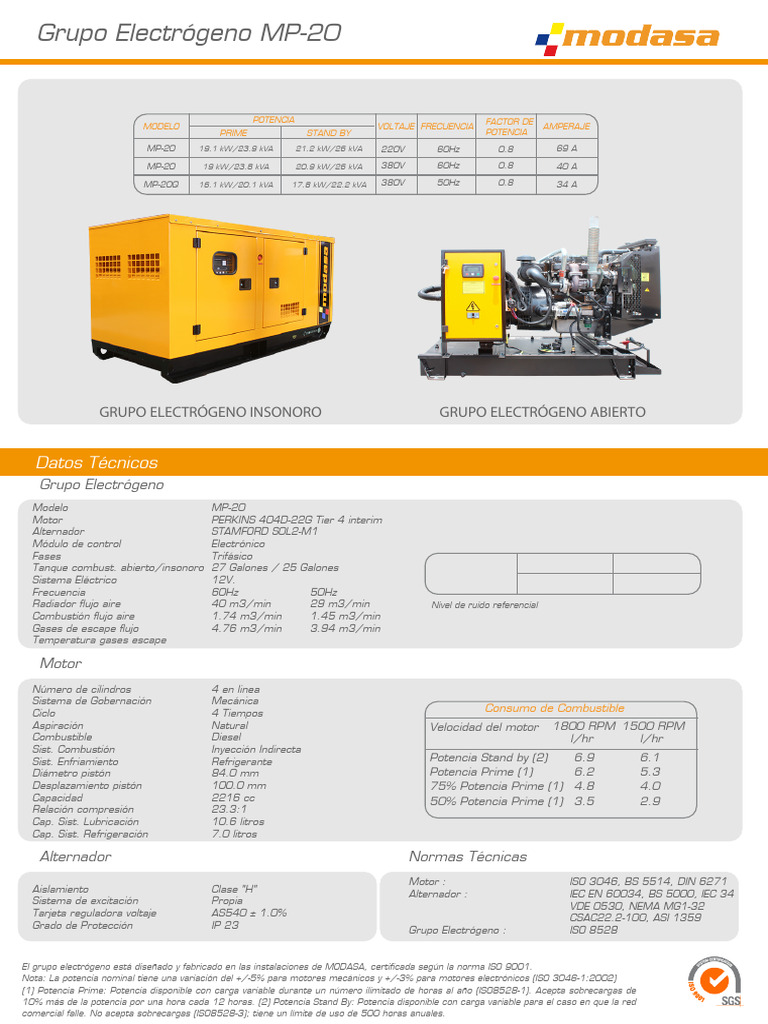 Modasa MP 20 | PDF | Electricidad | Ingenieria Eléctrica