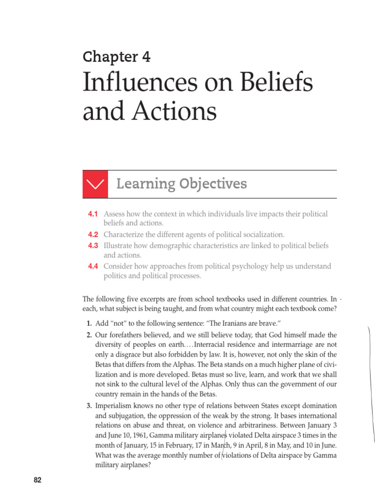 004influences On Beliefs and Actions | PDF | Socialization | Political ...