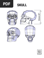 3D Human Skull Papercraft Template | PDF | Adhesive | Conservation And ...