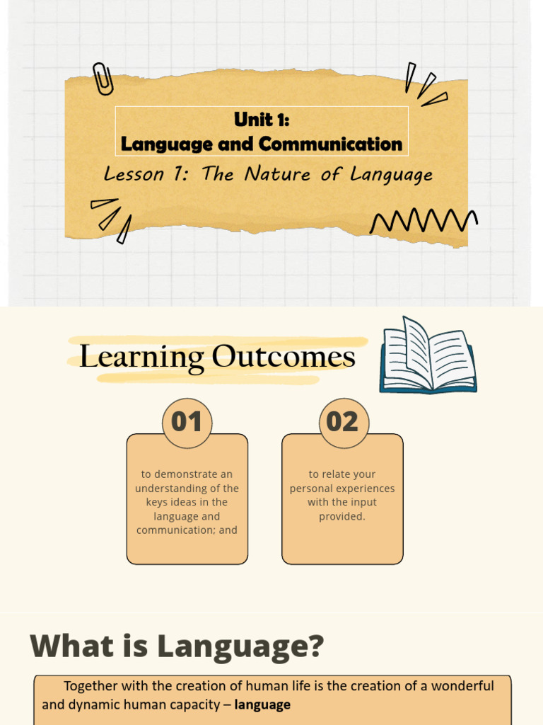 GE-102-Unit-1-lesson-1 | PDF | Language Acquisition | Semantics